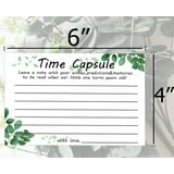 Green Plants Time Capsule Cards Baby Shower 1st Birthday 4x6inch Time ...