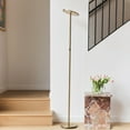 Brightech, Floor Lamp, Sky LED Torchiere, Dimmable Touch Sensor Brass ...