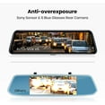 AUTO-VOX V5 Mirror Dash Cam Front and Rear,9.35’’ Full Laminated Touch ...