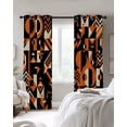 Abstract Geometric Blackout Curtains for Bedroom Living Room, Orange ...