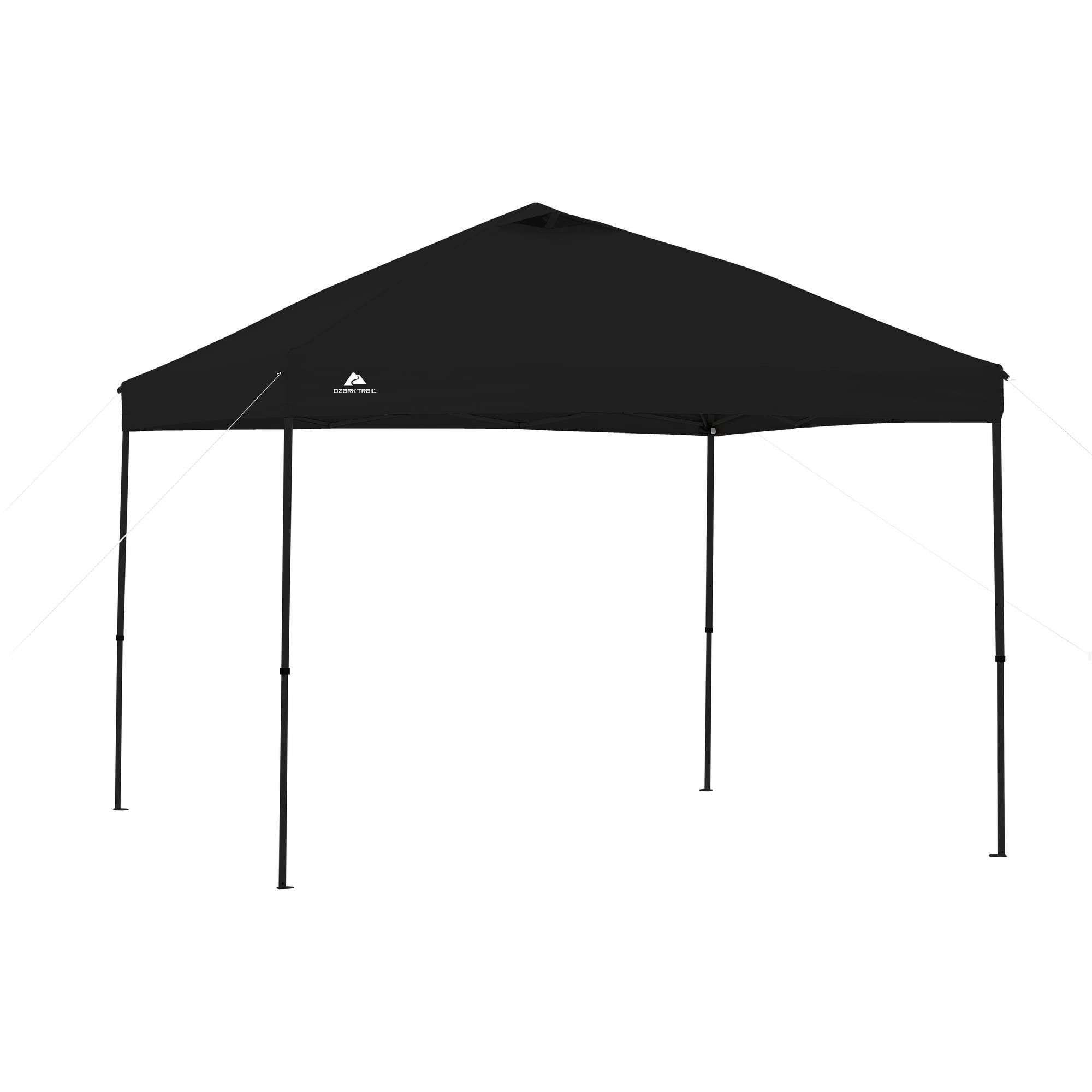 Ozark Trail 10' x 10' Black Instant Outdoor Canopy with UV Protection ... Ozark Trail 10' x 10' Black Instant Outdoor Canopy with UV Protection ...
