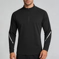 Mrmaere Men's Top Stand Collar Long Sleeve Zipper Solid Casual Athletic ...