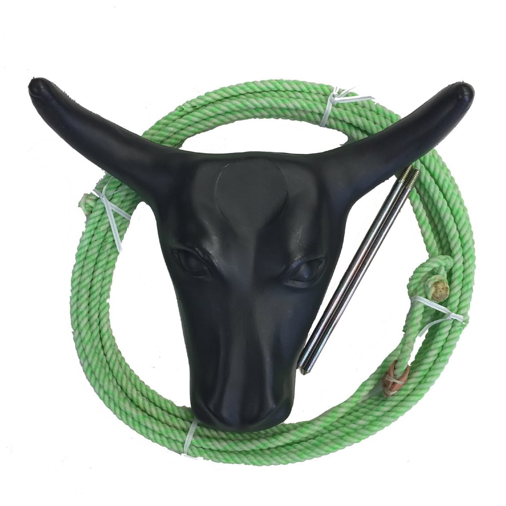 AJ Tack - Kids Roping Practice Steer Head Dummy Lariat Rope Set Hay ...