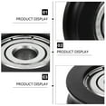 BESTYASH 10Pcs Black Nylon Door Rollers with U Groove Closet Guide ...