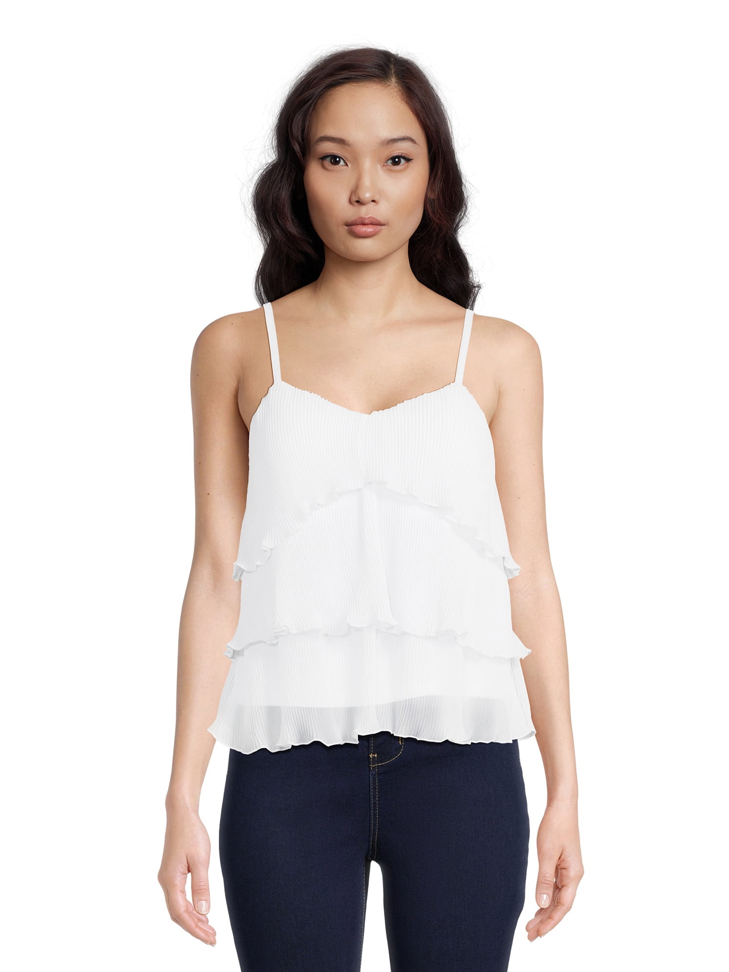 No Boundaries Juniors Tiered Bra Cup Top - Walmart.com