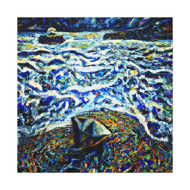 Majestic Ocean Pointillism - Canvas - Walmart.com