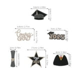 FRCOLOR 6pcs Iron On Embroider Patches Graduation Iron On Applique ...