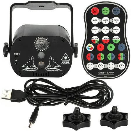 LED Stage Light, Built-in Battery Party Light Remote Controll RGB LED ...