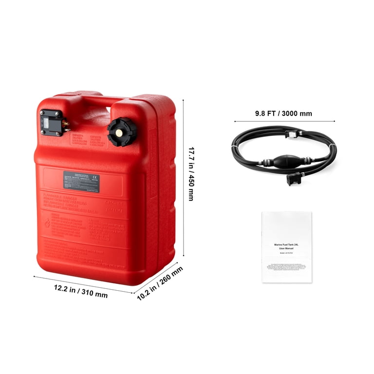 Portable Hidea Boat , 24L 6 Gallon Gas Can Marine Outboard Motor ...