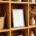 XIBUFE 4x6in Modern Minimalist Picture Frame,Silver Bamboo Design Frame ...