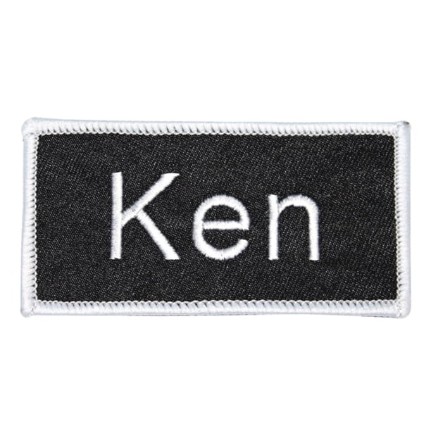 Ken Name Tag Patch Uniform ID Work Shirt Badge Embroidered Iron On ...