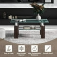 Modern Glass Corner Table, Square Coffee Table, Sofa Side Table with ...