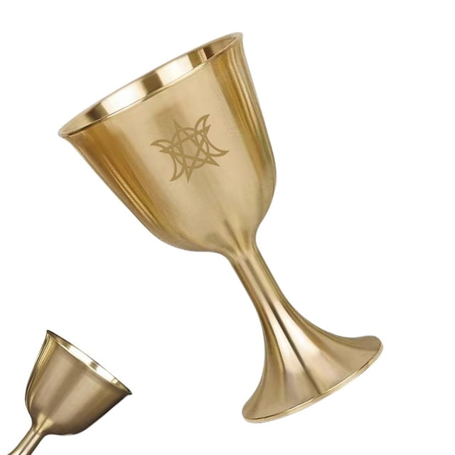 Laideyi Pentagram Chalice 3.1 High Solid Brass Chalice Goblet 3.1 ...
