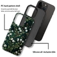 Case for iPhone 11 Pro, Green Floral Embroidery Botanical Design Hybrid ...