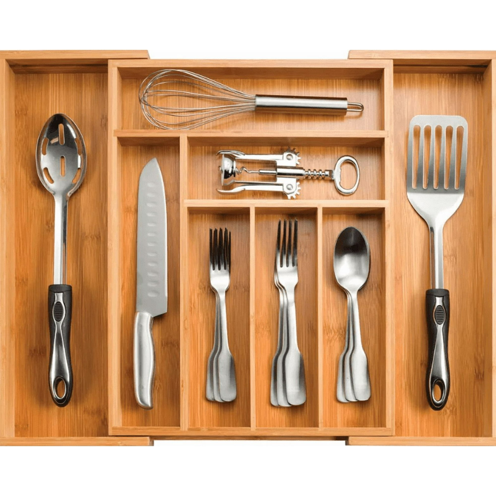 Click here for Drhace-Bamboo Kitchen Drawer Organizer - Cutlery R... prices