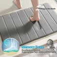 MAGULA Gray Memory Foam Bath Rugs, 31.5"x19.8" + 24.4x20.2", 2 Count ...