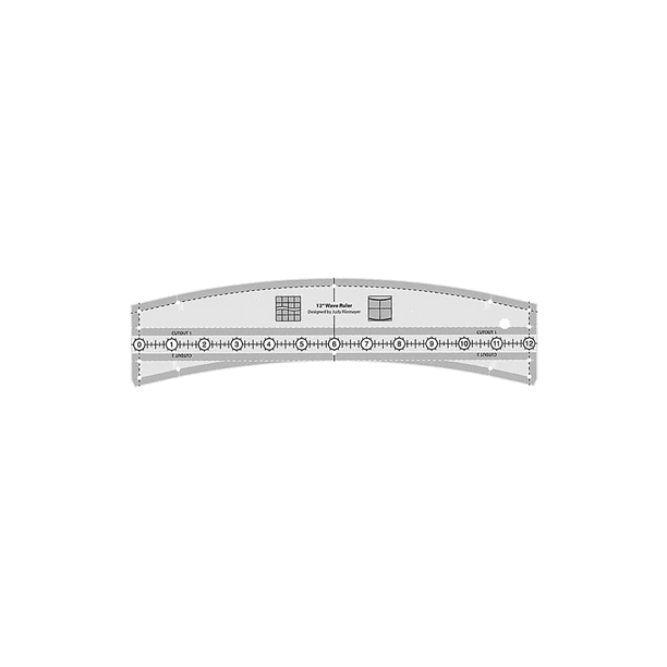 Symkmb 8 Inch Wavy Template Ruler Sewing Template Ruler DIY Craft ...