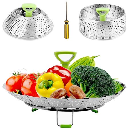 Steamer Basket Stainless Steel Vegetable Steamer Basket Folding Steamer ...