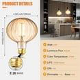 SDLUXBULB Decorative Light Bulbs Vintage LED Edison Bulb 6W 600LM (60W Equivalent) dimmable G40 ...