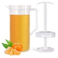 2-Quart Orange Mixing Pitcher with Plunger – BPA-Free Plastic Mixing ...