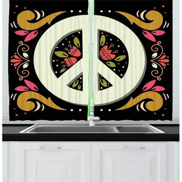 Peace Sign Curtains