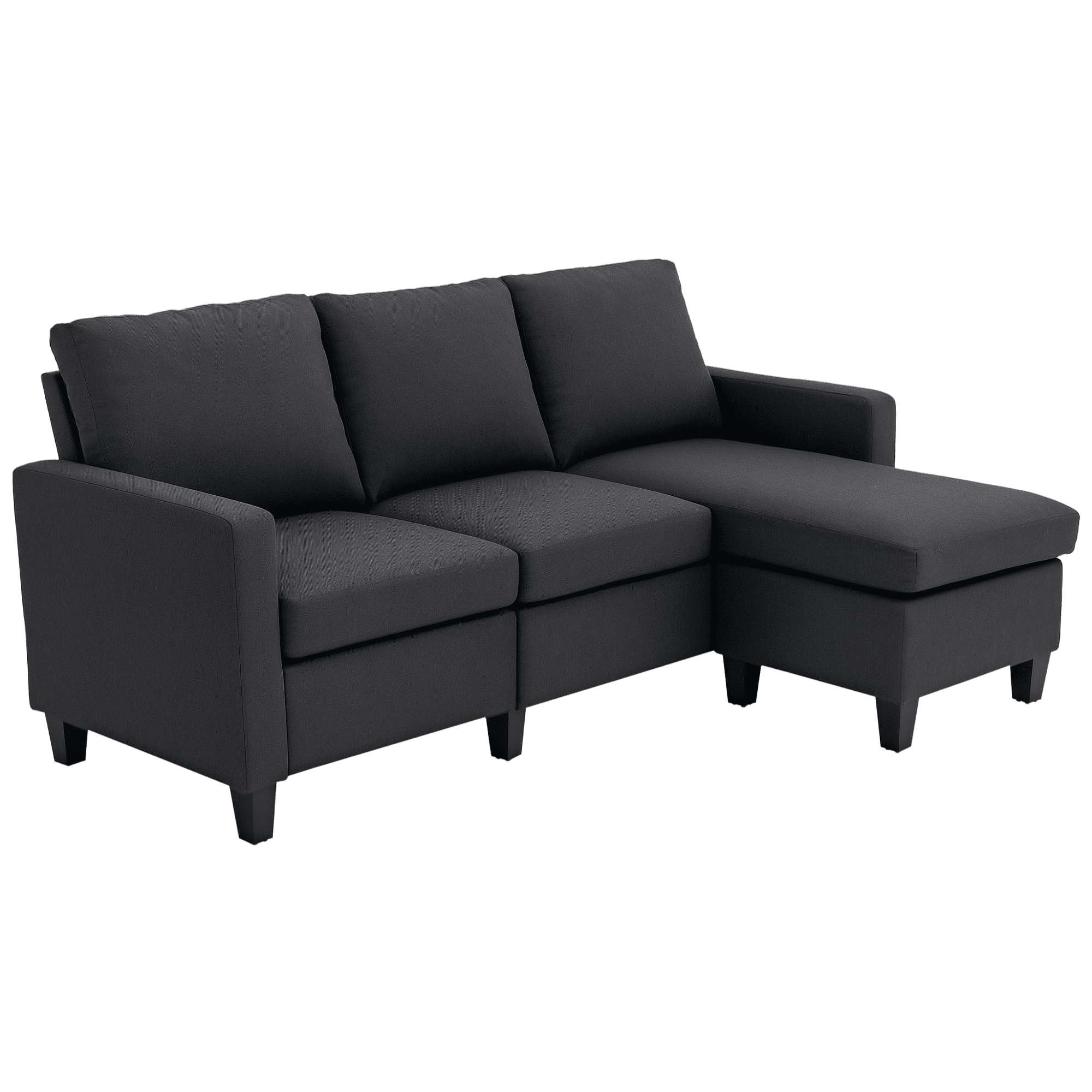 Click here for Homcom Sectional Sofa With Ottoman  Dark Grey  Lin... prices