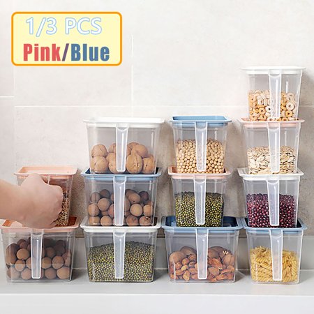 Reusable Transparent Kitchen Food Storage Containers with Lid and ...