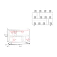 37.4-Inch Wide Console Table Six Shelves Casters for Side Table Easy ...