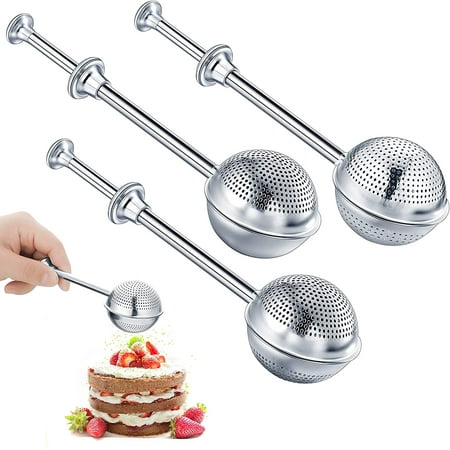 3 Pieces Powdered Sugar Flour or Powdered Sugar Shaker Duster Flour ...