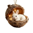 Kadlawus 6Pcs Christmas Ornaments, Forest Animal Acorn Hanging Decor ...