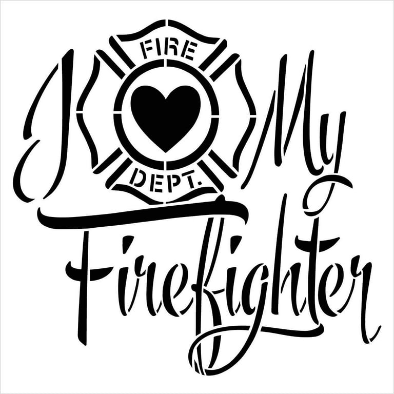 Firefighter Stencil