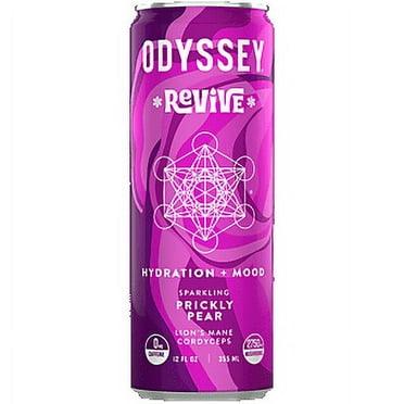 Odyssey Elixir Energy and Focus Sparkling Mushroom Drink, 222mg Cherry ...