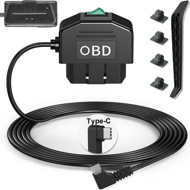 GELRHONR OBD Power Cable with Switch Button, Right Angle Micro USB to ...