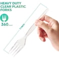 360 Count Clear Plastic Forks Heavy Duty, Solid and Durable Premium ...
