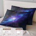 4 Piece Duvet Cover Set Cal king, Cosmic Blue Purple Soft Breathable ...