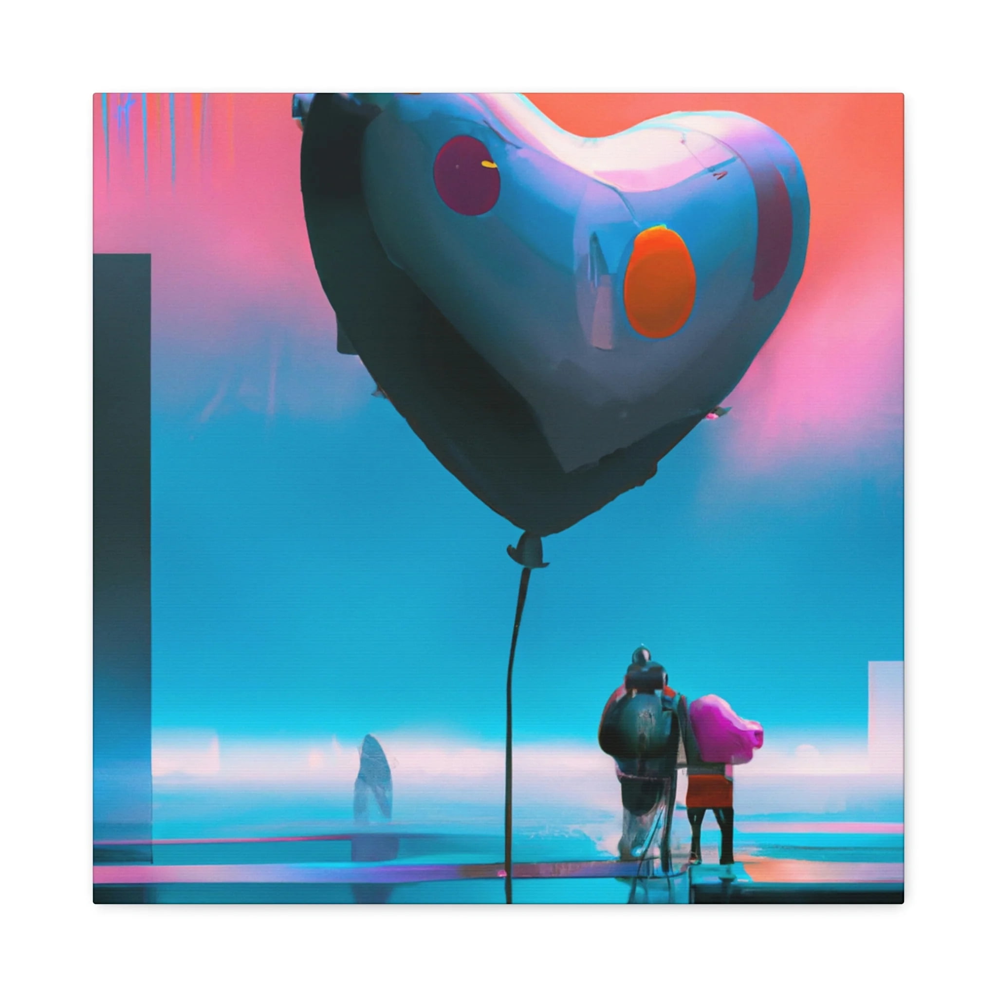 Heart Balloon Ascension - Canvas - Walmart.com