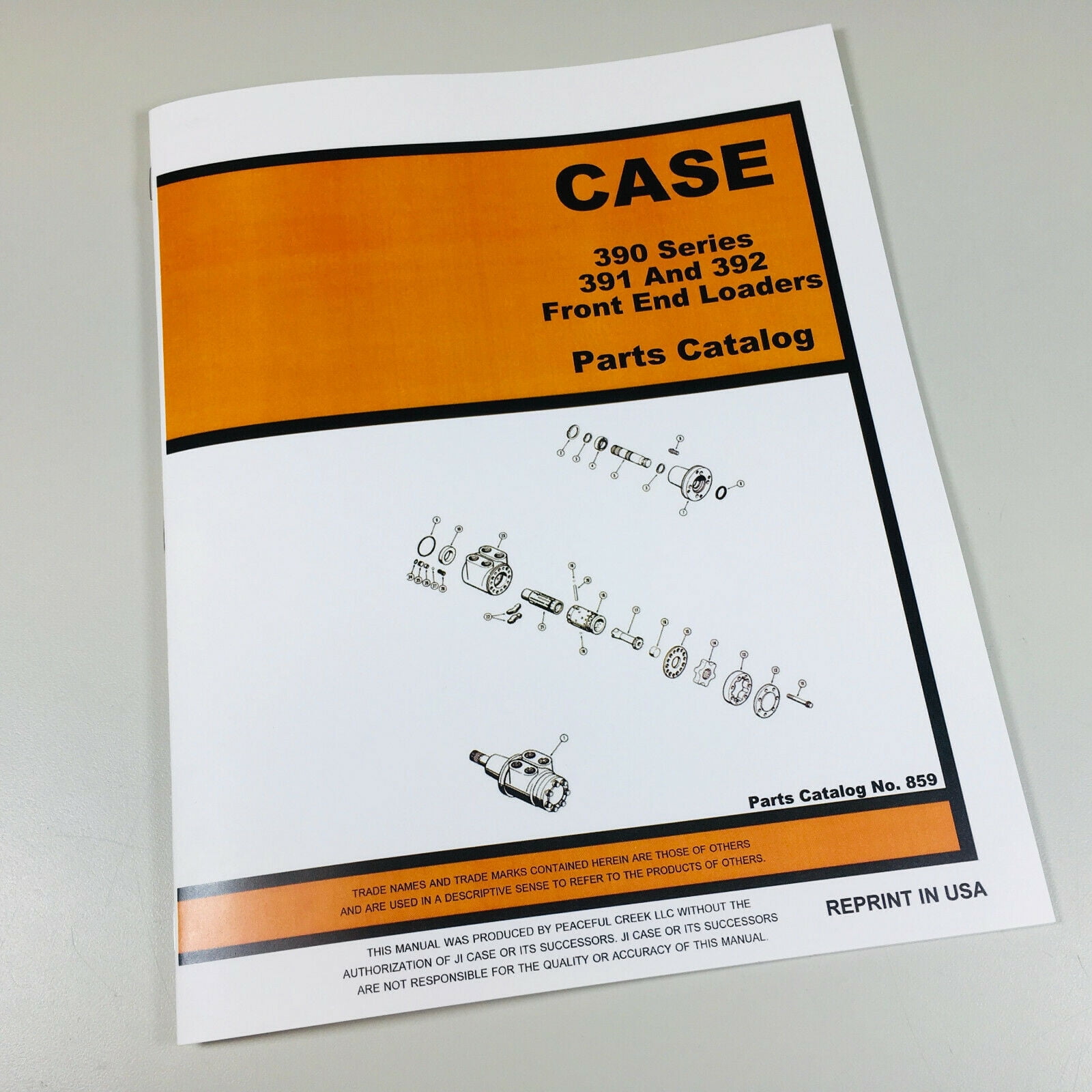 J I Case 390 Series Front End Loaders Models 391 392 Parts Catalog ...