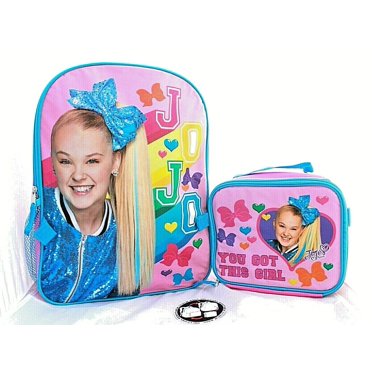 "JoJo Siwa Girls 16"" Backpack and Detachable Lunch Box Set - Bling It ...