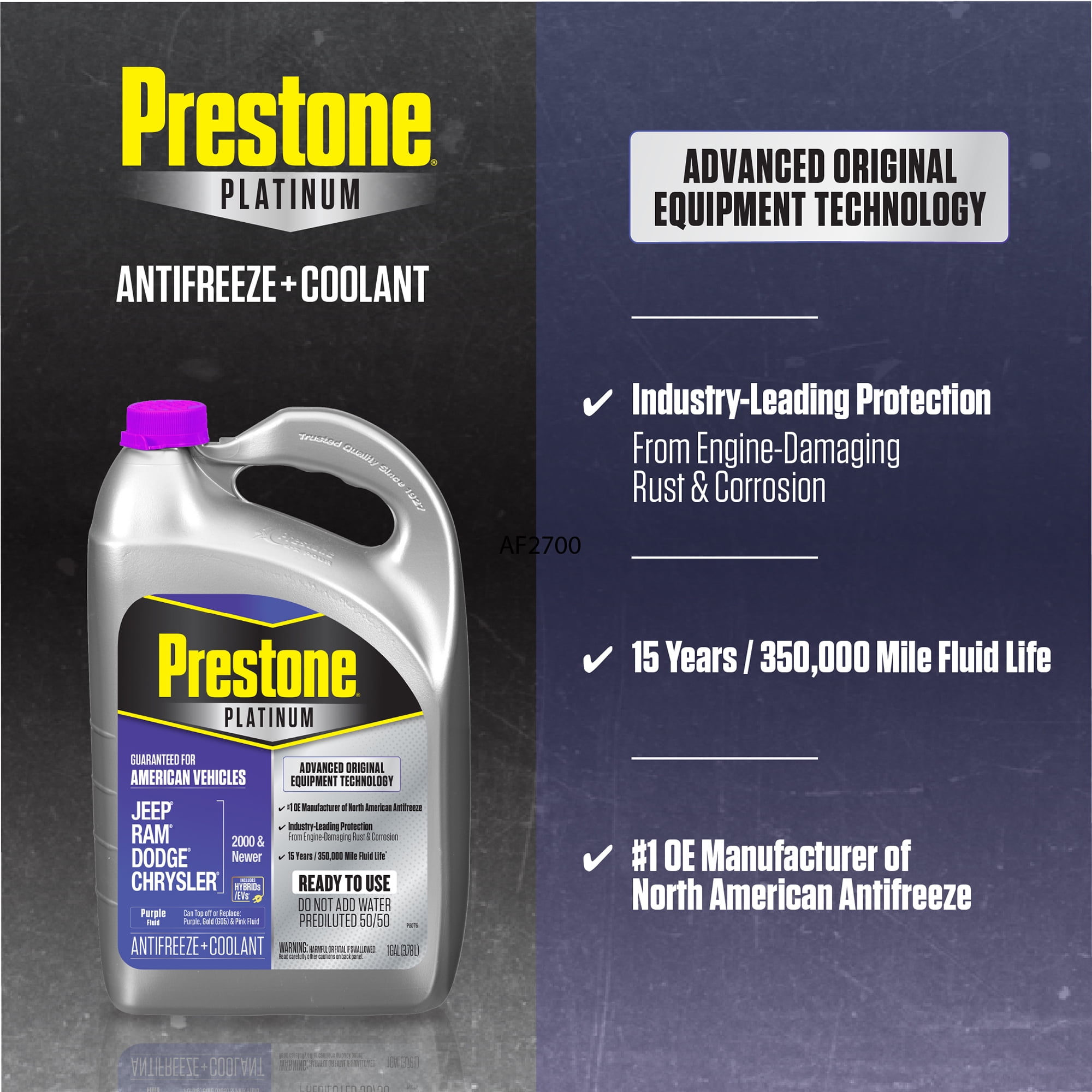 Prestone Platinum Dodge Antifreeze & Coolant, 1gal Nepal | Ubuy