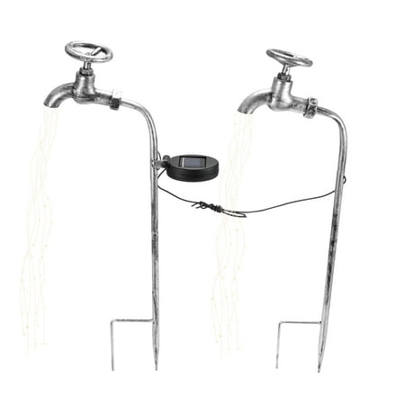 Faucet Lamps Solar Powered Faucet Flowerpot Lights Stainless Faucet ...