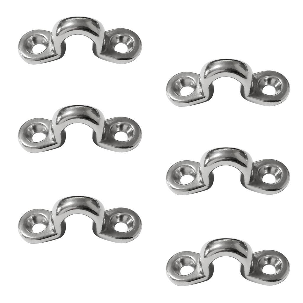 Aoanydony 6 Pieces Stainless Steel Marine Pad Eye Straps Tie Down Deck ...