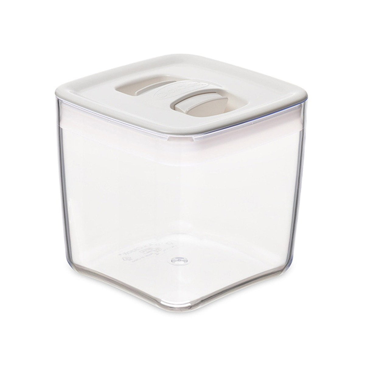 Click Clack Cube Food Storage Container with White Lid, 3.5 Quart ...