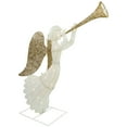 "Northlight 48"" Iluminado Brillante Plata y Oro Trompeta Angel Adornos ...