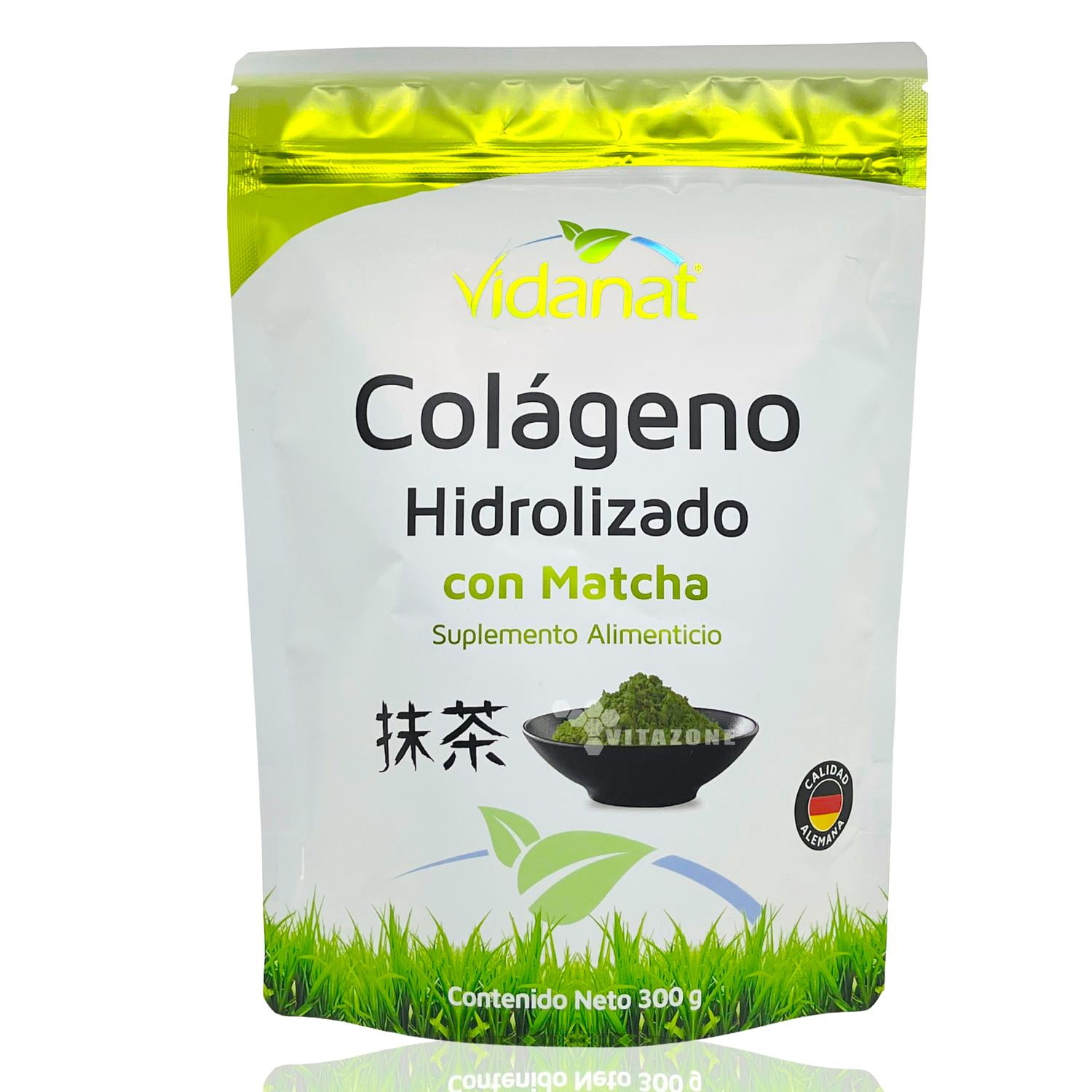 Colágeno Hidrolizado Puro Con Matcha 300 Grs Vidanat Vidanat