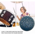 Blue Steel Tongue Drum, 6 Inch 11 Notes Hand Pan Drum, G Tone With ...
