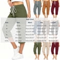 BUIGTTKLOP Cotton Cargo Capris for Women Summer Casual Drawstring ...