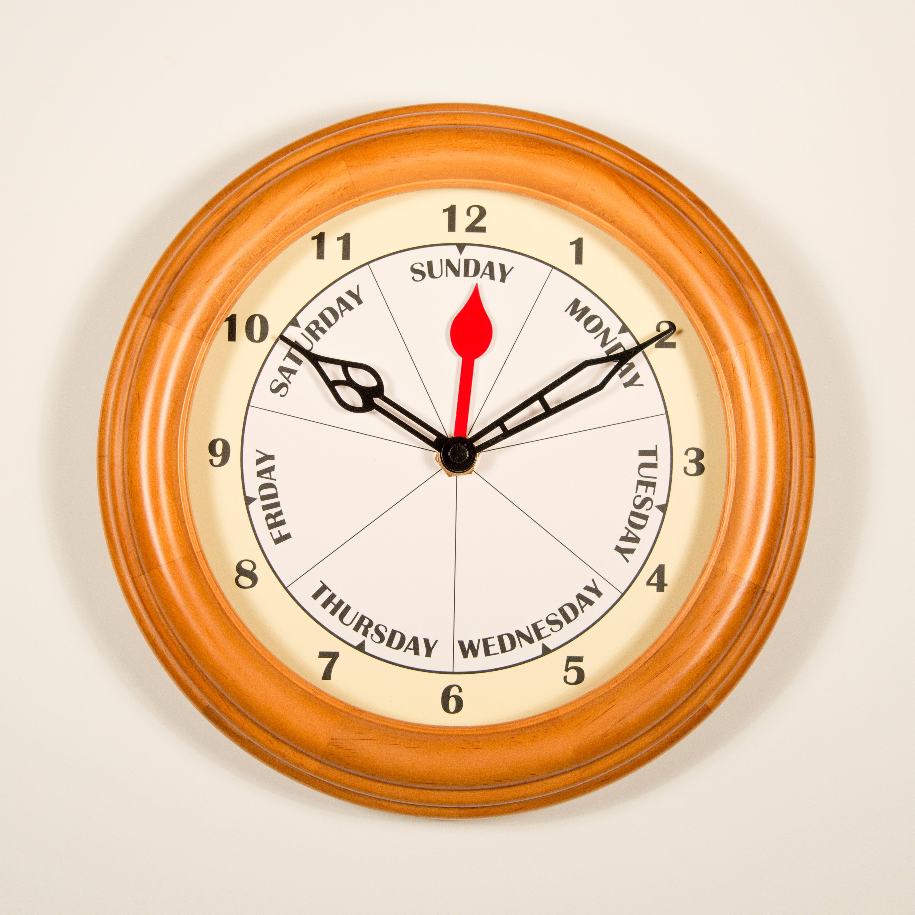 DayClocks 10 in. Contemporary Oak Wall Clock - Walmart.com