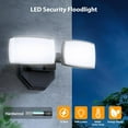 3200LM Flood Lights Outdoor, 32W 6500K LED Security Light Manual Switch ...