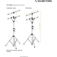 Sound Town DJ Lighting Stand, Height Adjustable, 9 ft Tall, with Side ...