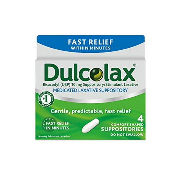 Dulcolax Laxative Suppositories, 4 Count - Walmart.com